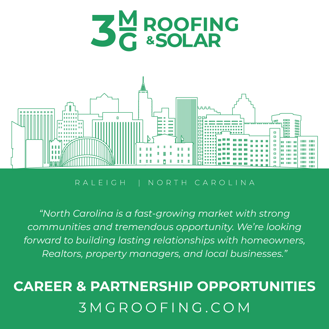 3MG Roofing Expands Into North Carolina With New Raleigh Office - 3mg.com